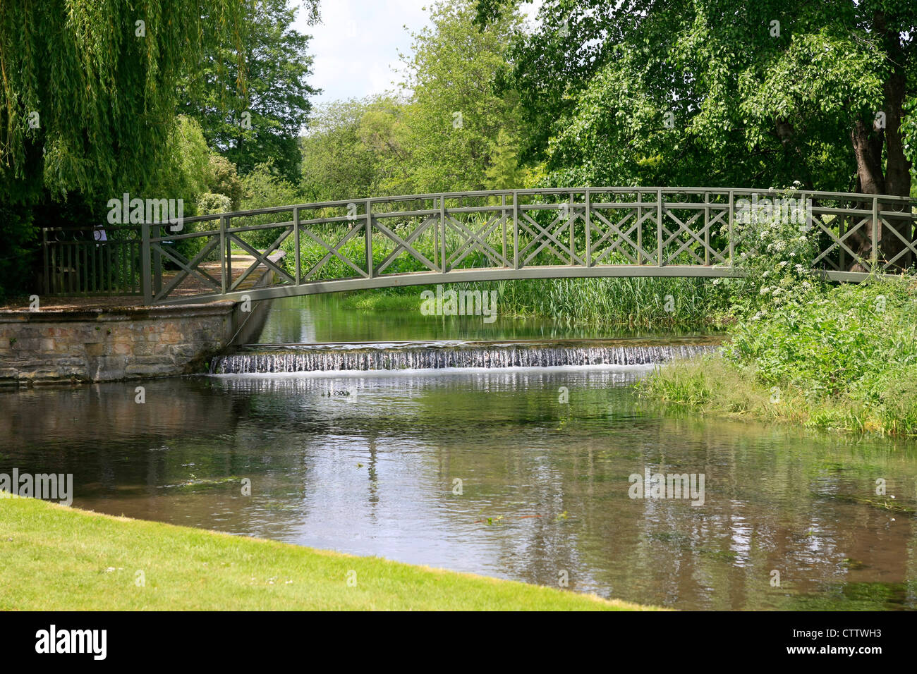 The River Piddle in the grounds of Athelhampton House Dorset Stock ...