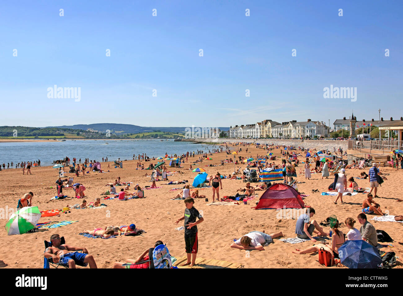 Exmouth beach hot hi-res stock photography and images - Alamy