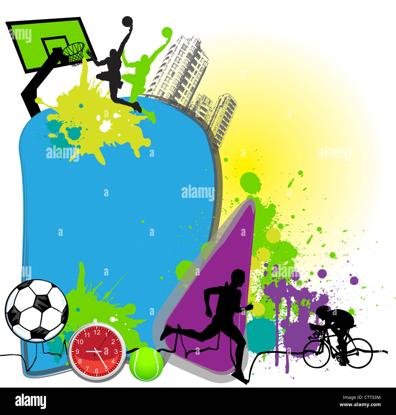 colorful commerce page layout sports theme Stock Photo - Alamy