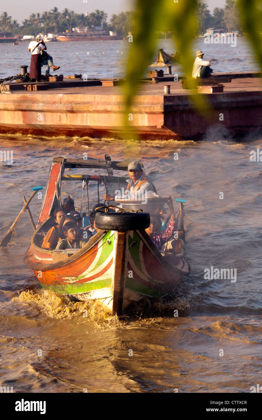 Ferry boats, Yangon River, Myanmar Stock Photo - Alamy