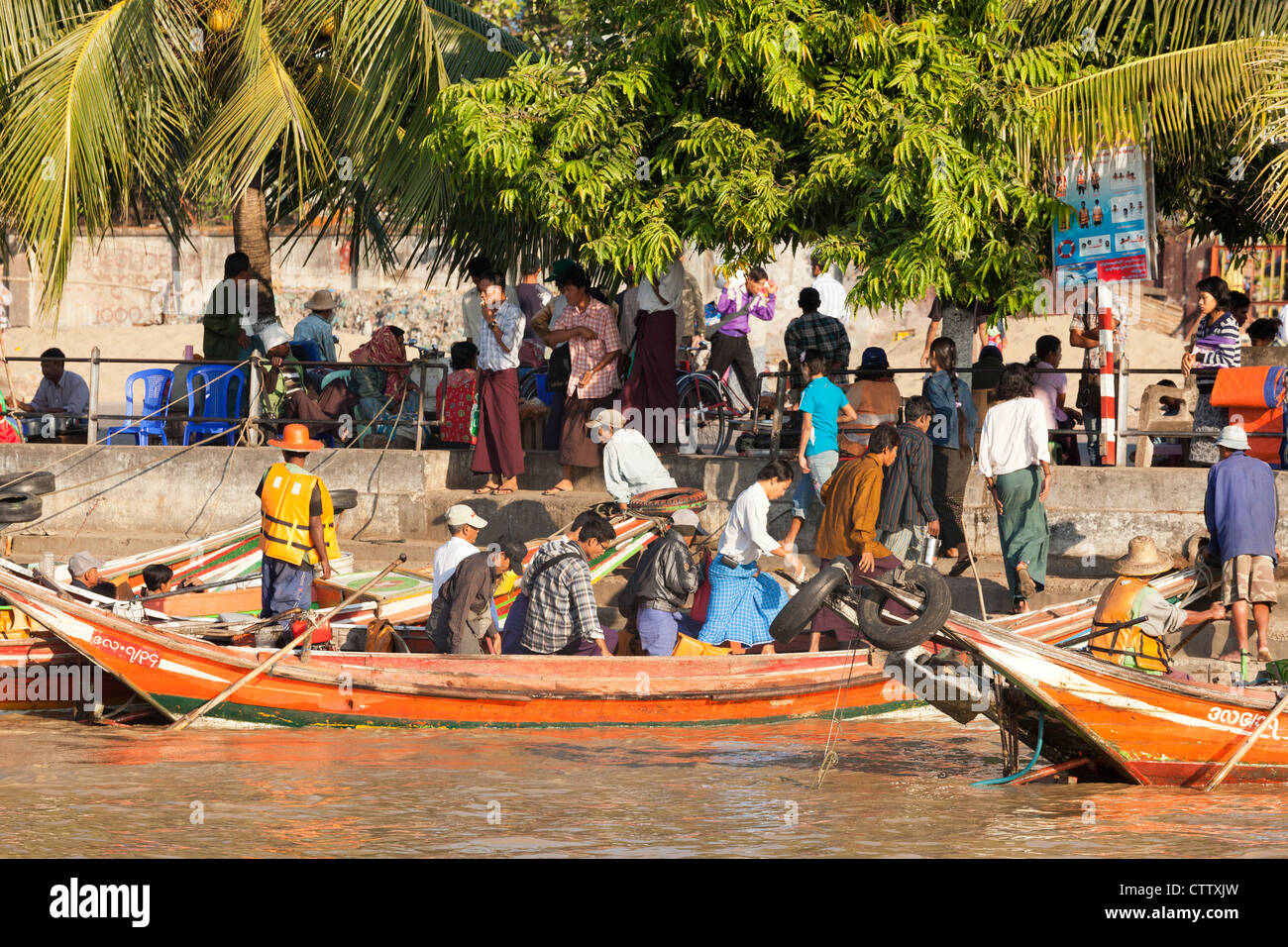 Jetty of yangon river hi-res stock photography and images - Alamy
