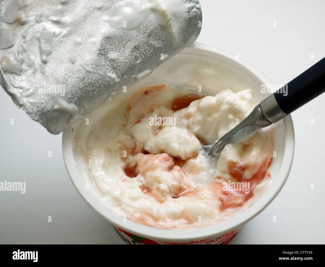 A container of generic greek-style yogurt from a supermarket in New ...