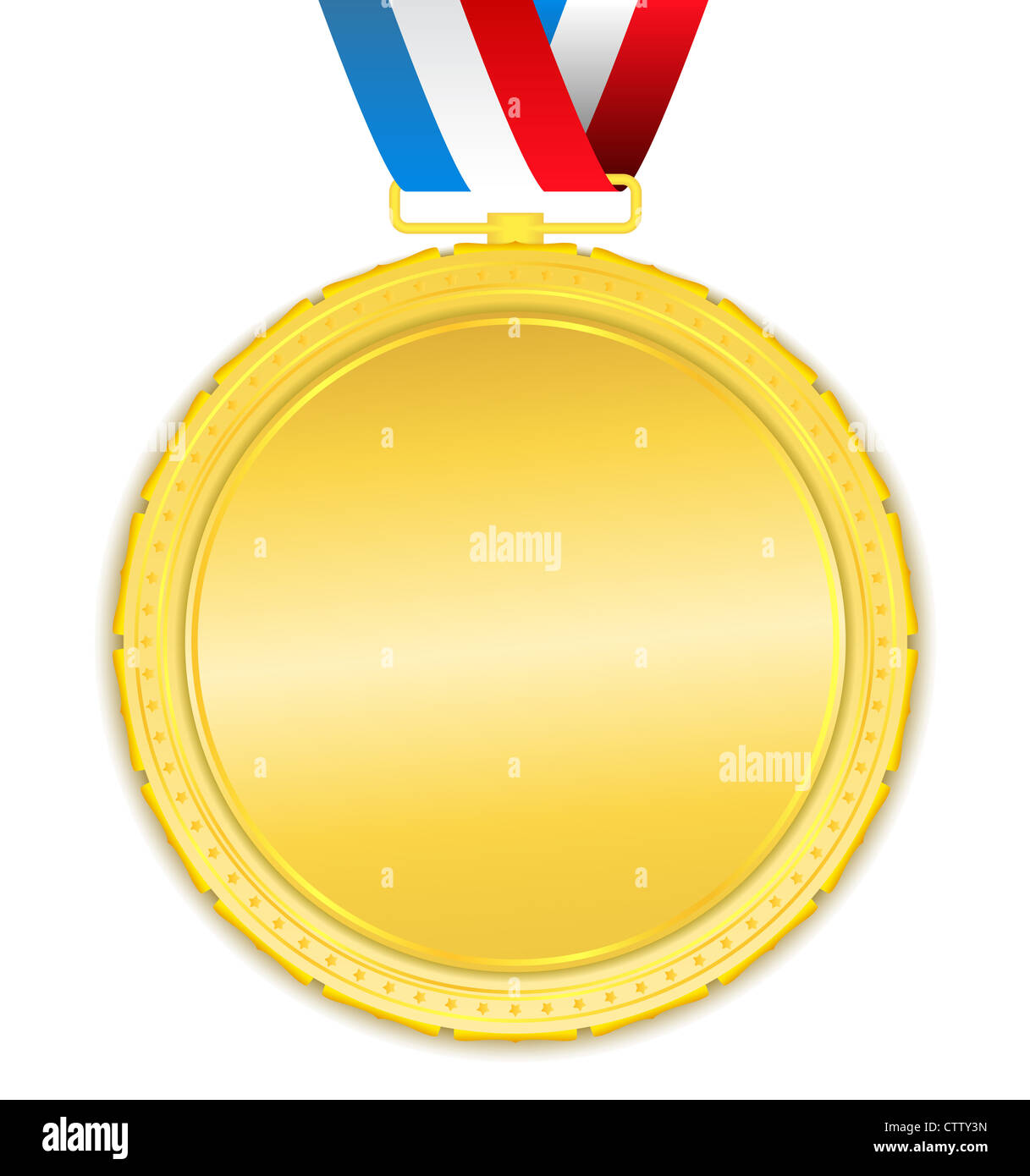 Golden medal with ribbon Stock Photo - Alamy