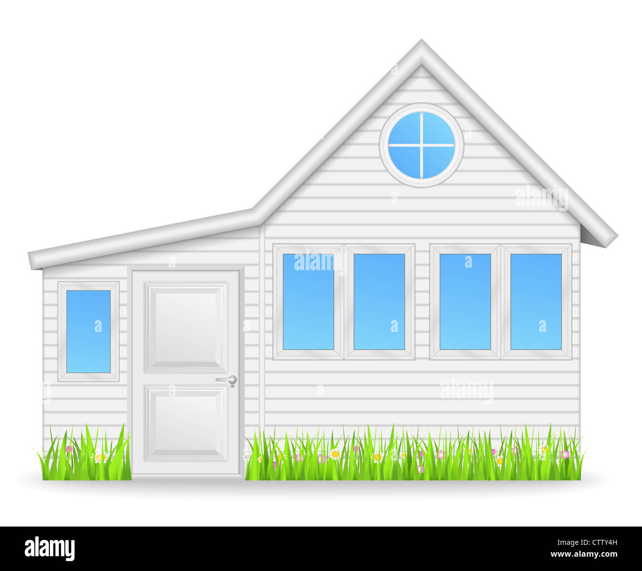 Family house illustration wood hi-res stock photography and images - Alamy