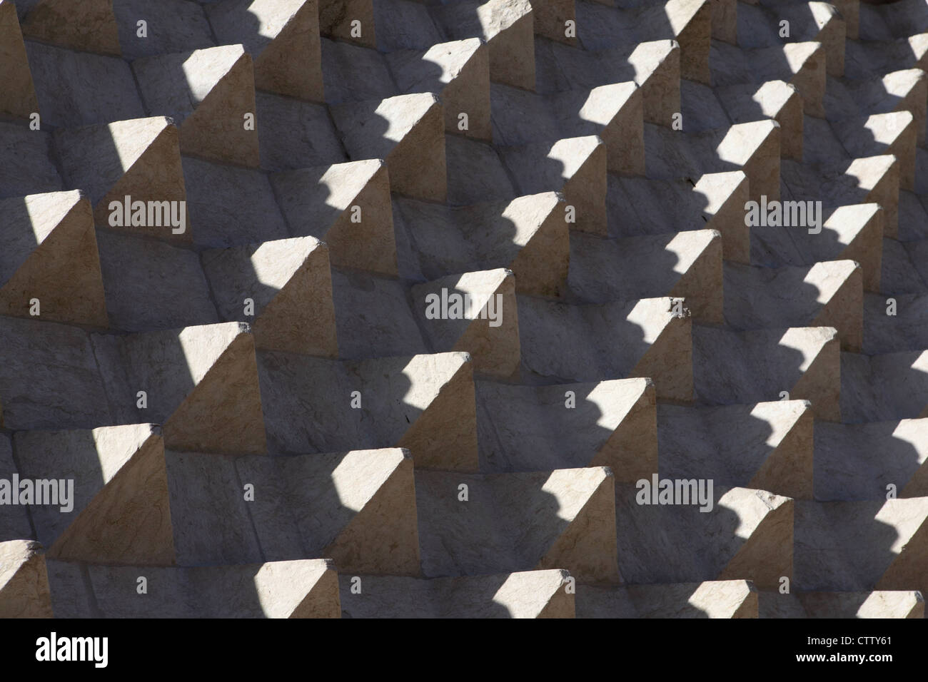 Stone Spikes on the Casa dos Bicos (House of Spikes) in central Lisbon ...