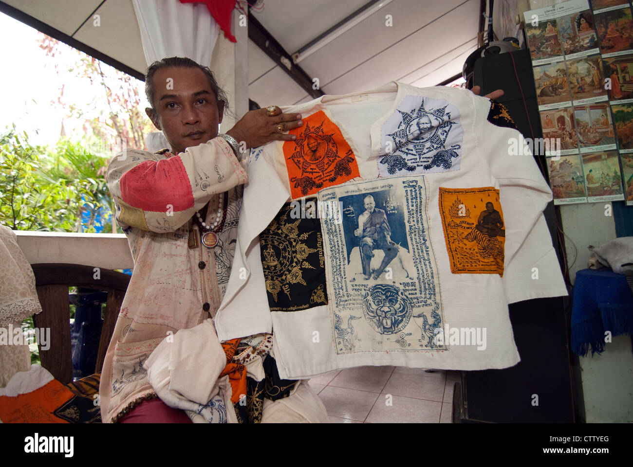 Sak Yan master, Ajahn Montree of Kalasin in the North East of Thailand ...