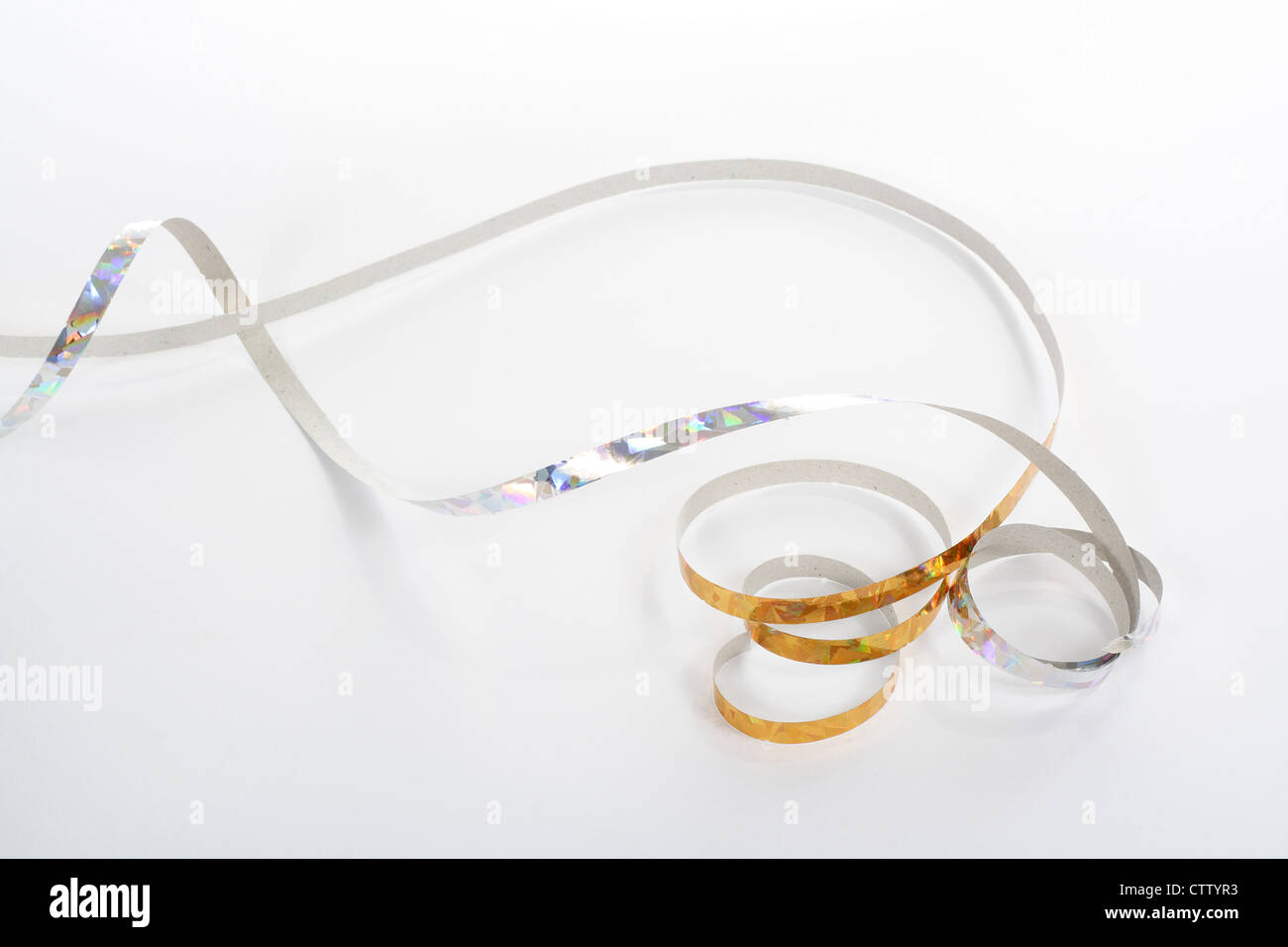 Two ribbon, photo on the white background Stock Photo - Alamy