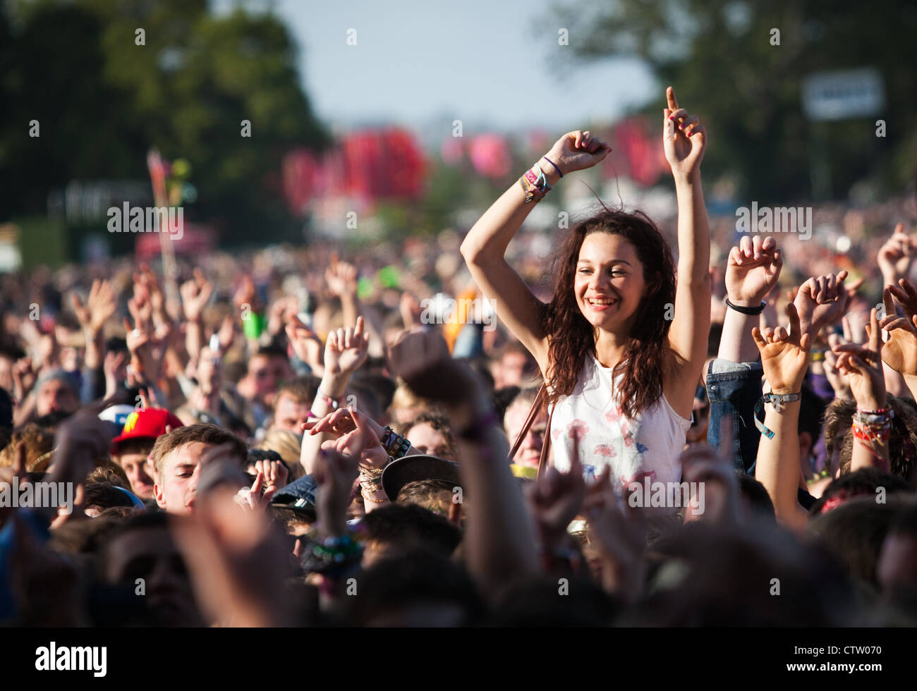 Crowd at a Music Festival Stock Photo - Alamy