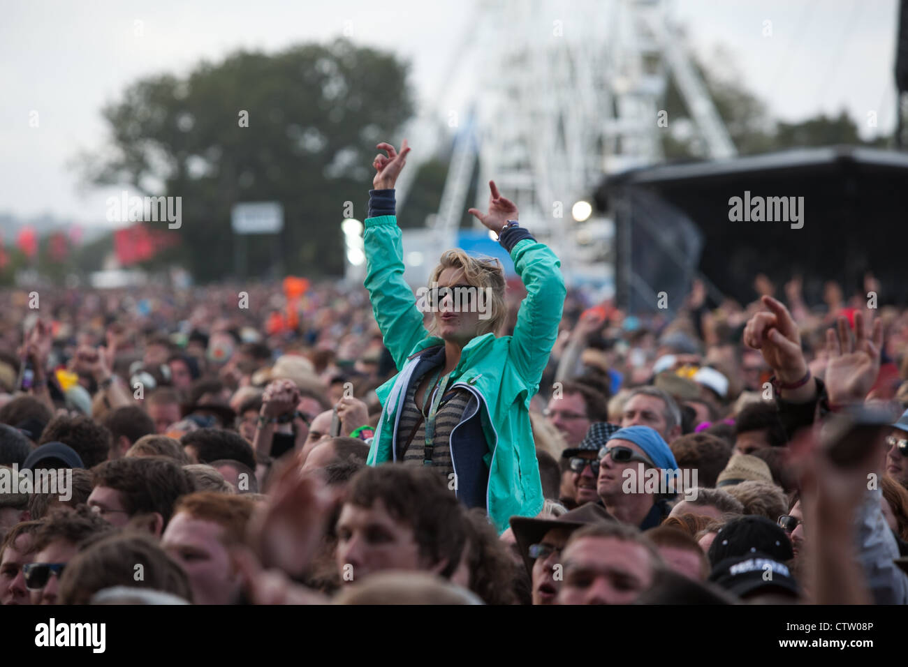 Crowd at a Music Festival Stock Photo - Alamy