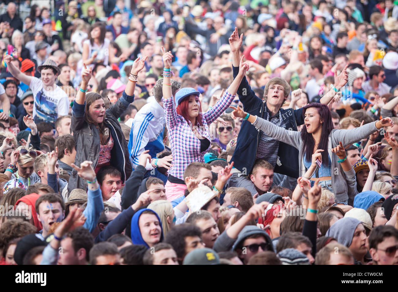 Crowd at a Music Festival Stock Photo - Alamy