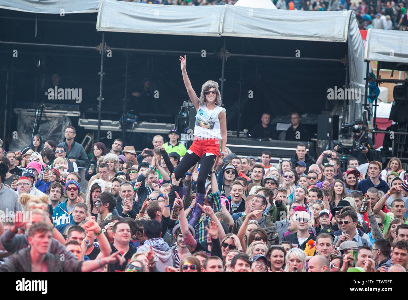 Crowd at a Music Festival Stock Photo - Alamy