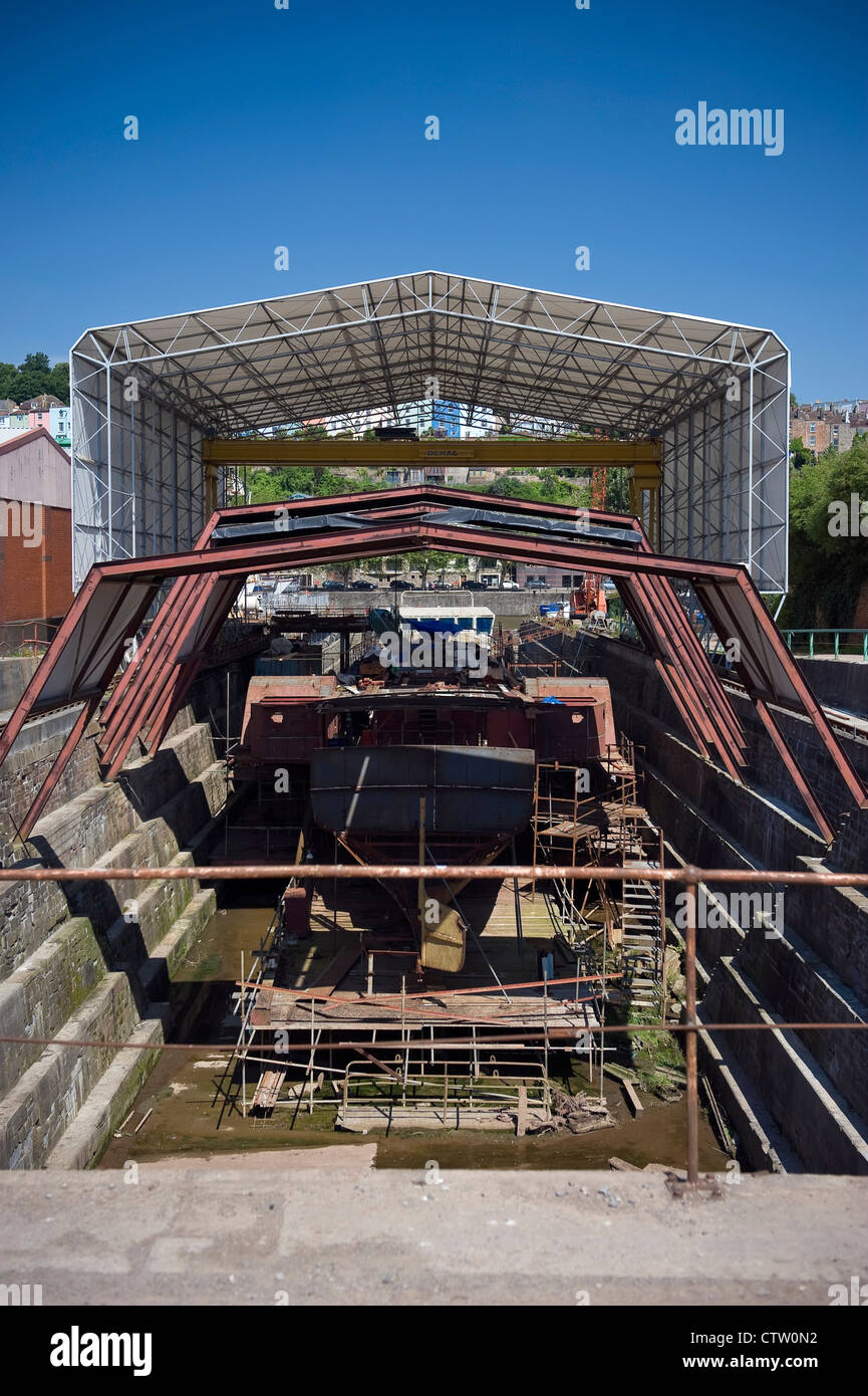 Dry dock for ship building and repairs at Avon Docks, Bristol, Avon, UK ...