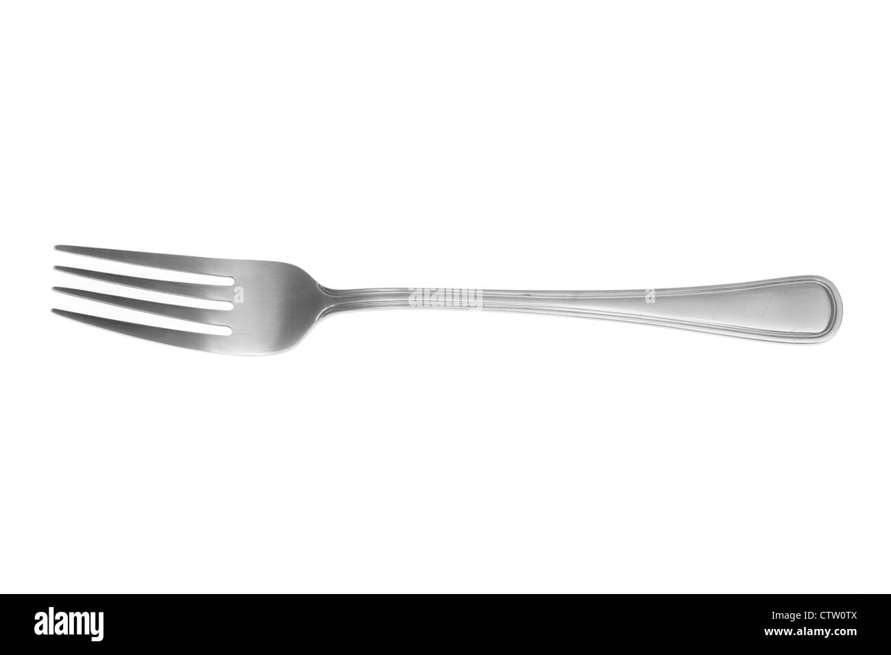 one fork photo on the white background Stock Photo - Alamy