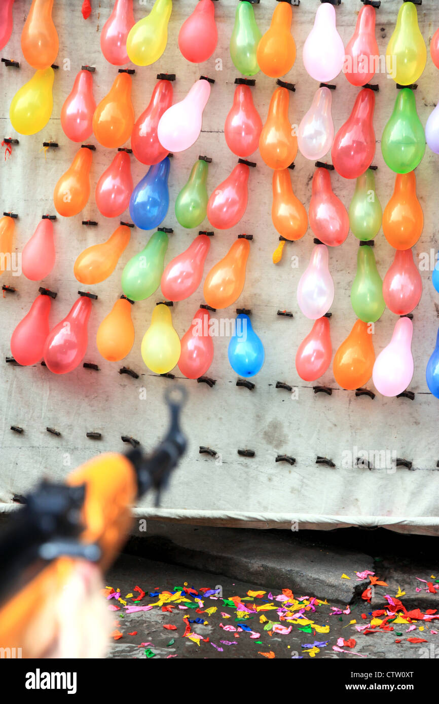 A street shooting range game in China Stock Photo - Alamy