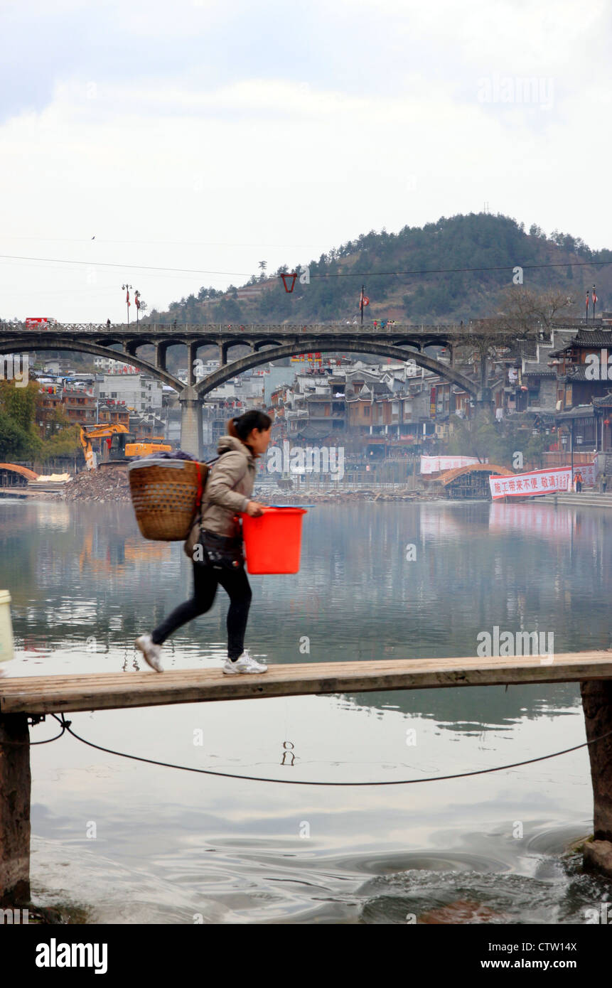 A view of the Tuojiang River in Fenghuang, China Stock Photo - Alamy