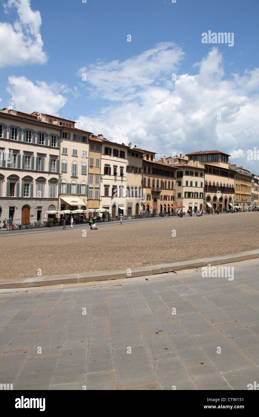 City of Florence, Italy. Picturesque view of the Piazza del Pitti which ...
