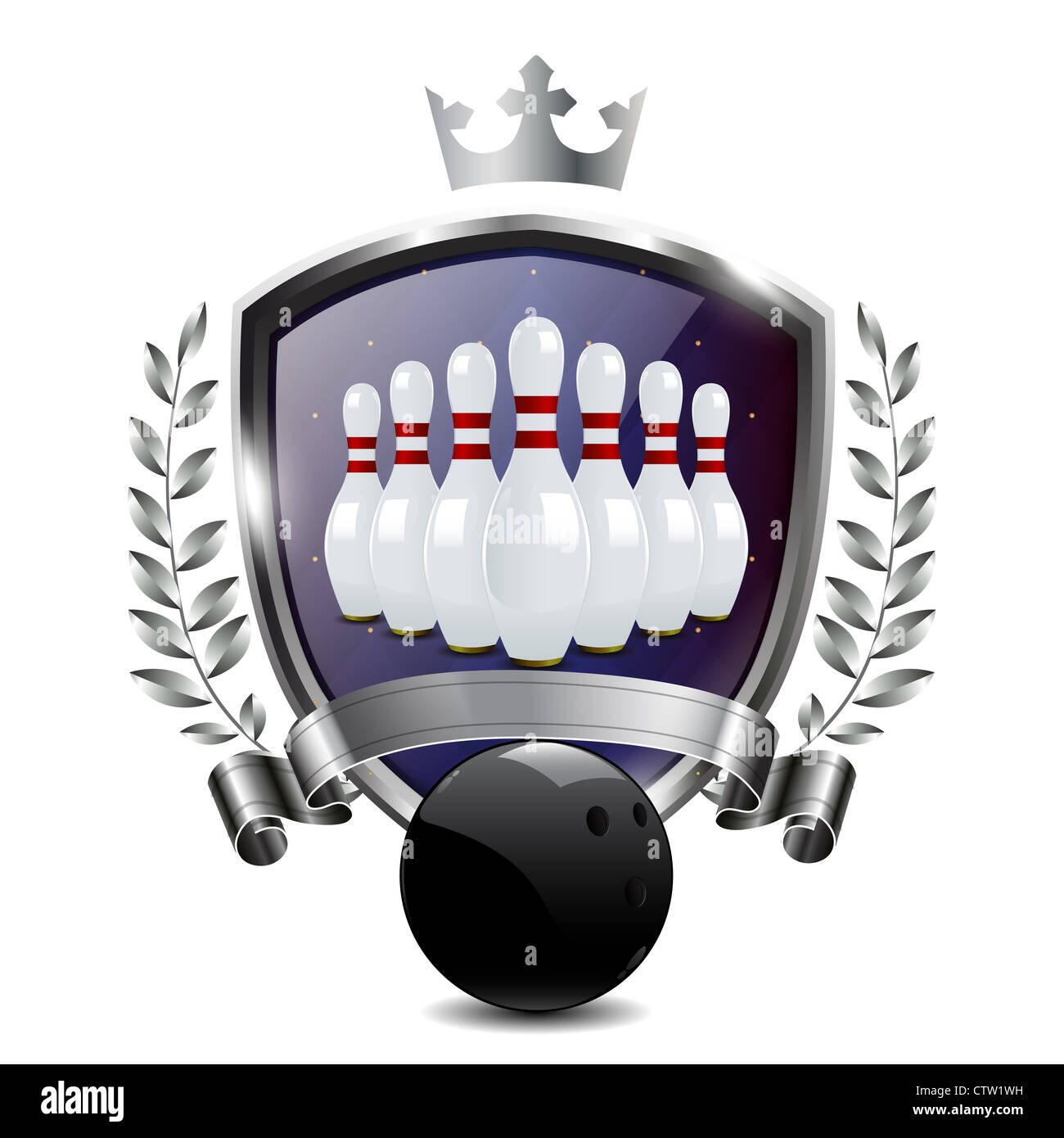 Emblem of sport champion Bowling Stock Photo - Alamy
