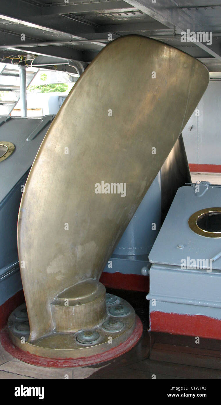 Cruiser Aurora. The spare screw propeller blade Stock Photo - Alamy