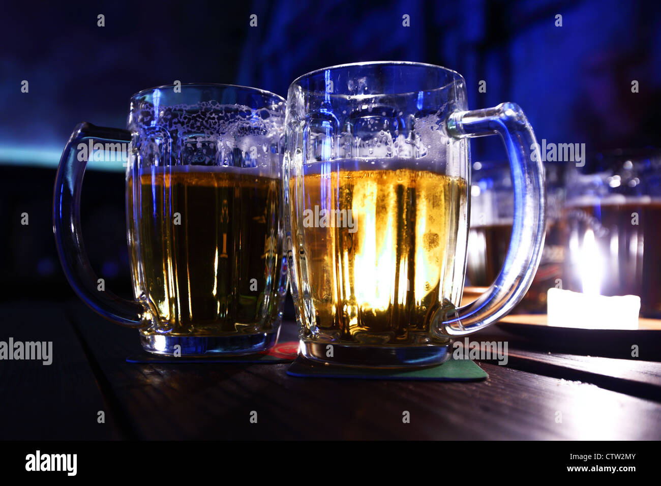 beer in dark room close up Stock Photo - Alamy