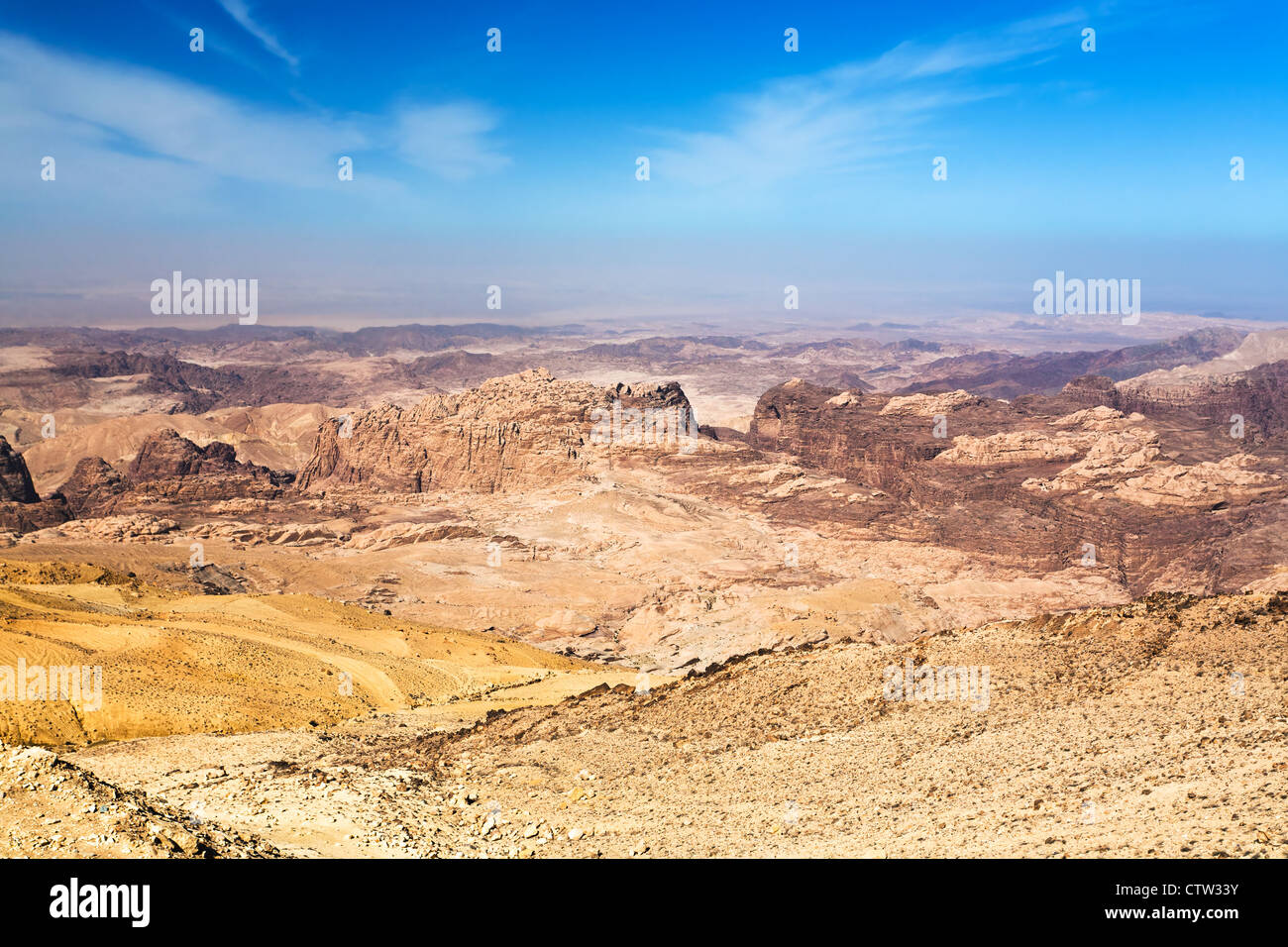 mountain panorama of Jordan near Petra Stock Photo - Alamy