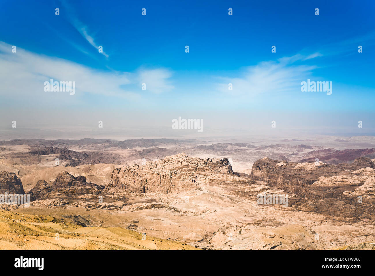 mountain panorama of Jordan near Petra Stock Photo - Alamy