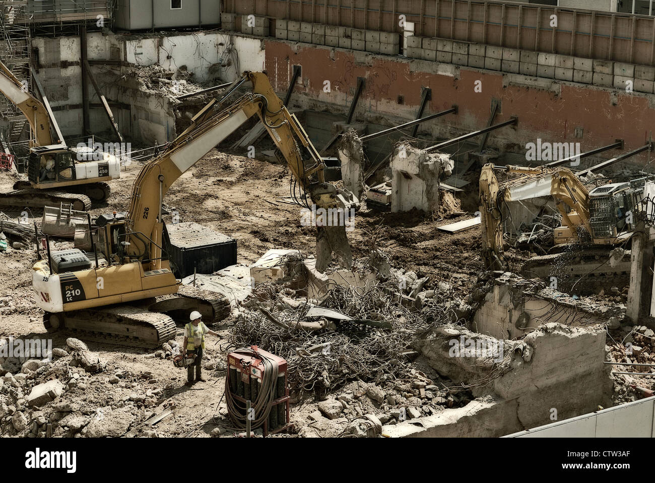 Demolition site in the City of London Stock Photo - Alamy