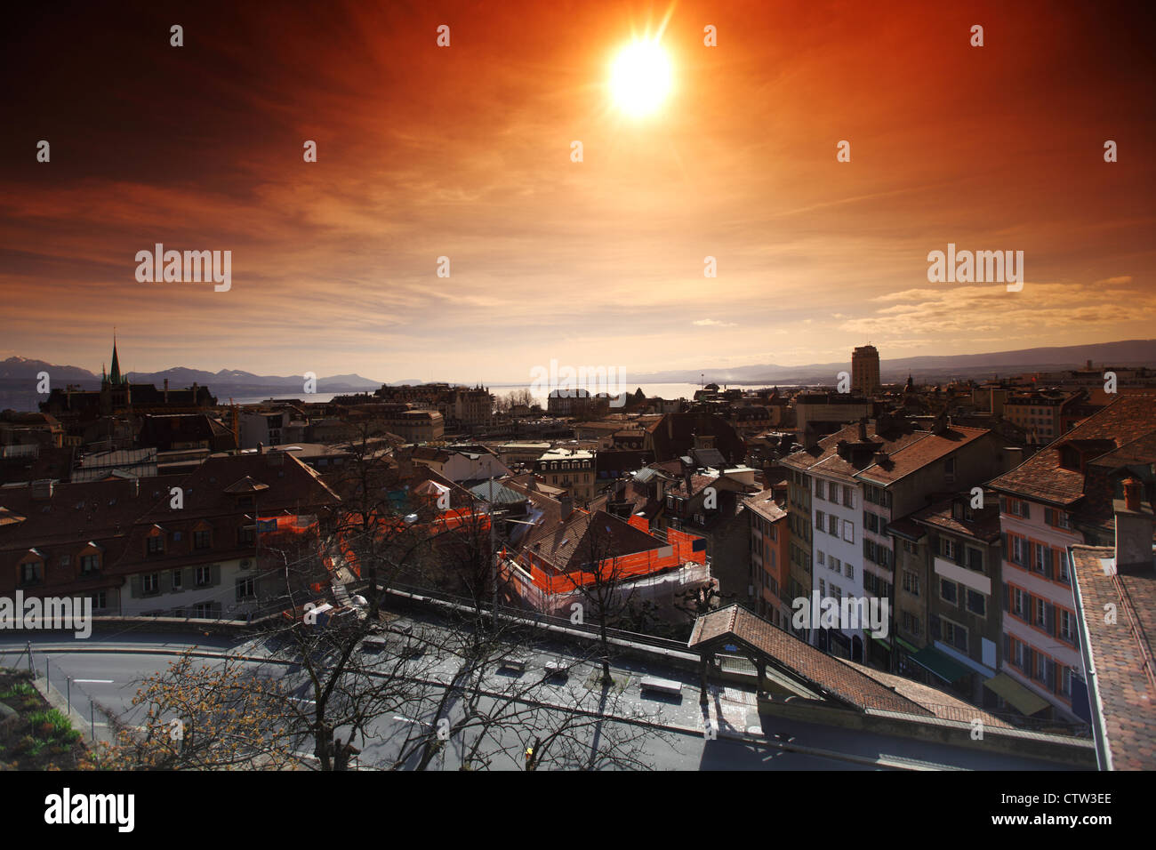 lausanne cityscape close up Stock Photo - Alamy