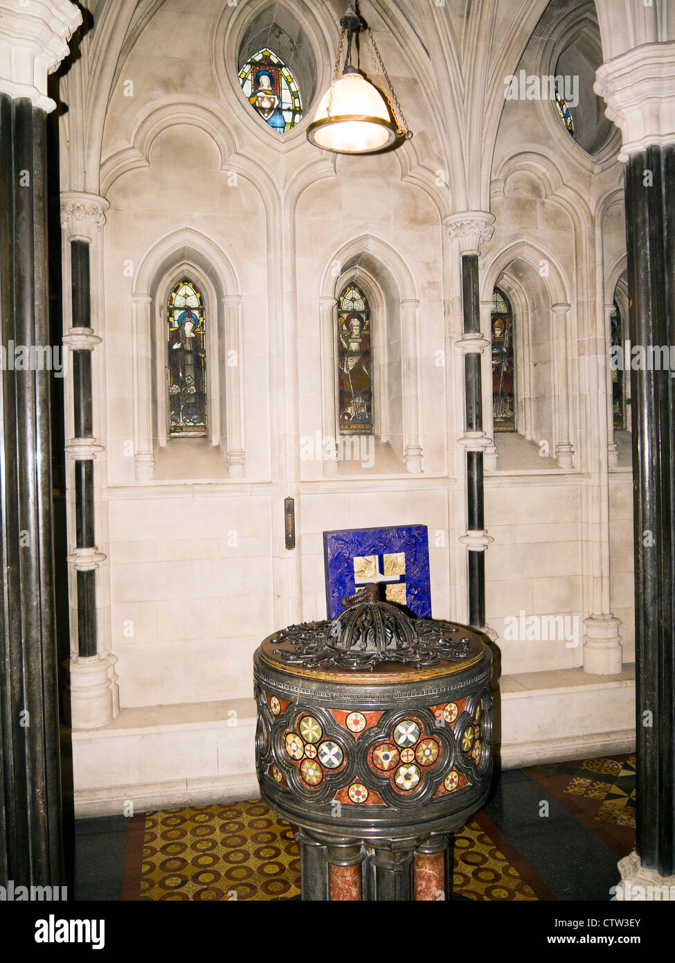 Font of Christ Church Cathedral in Dublin the capital city of Ireland ...