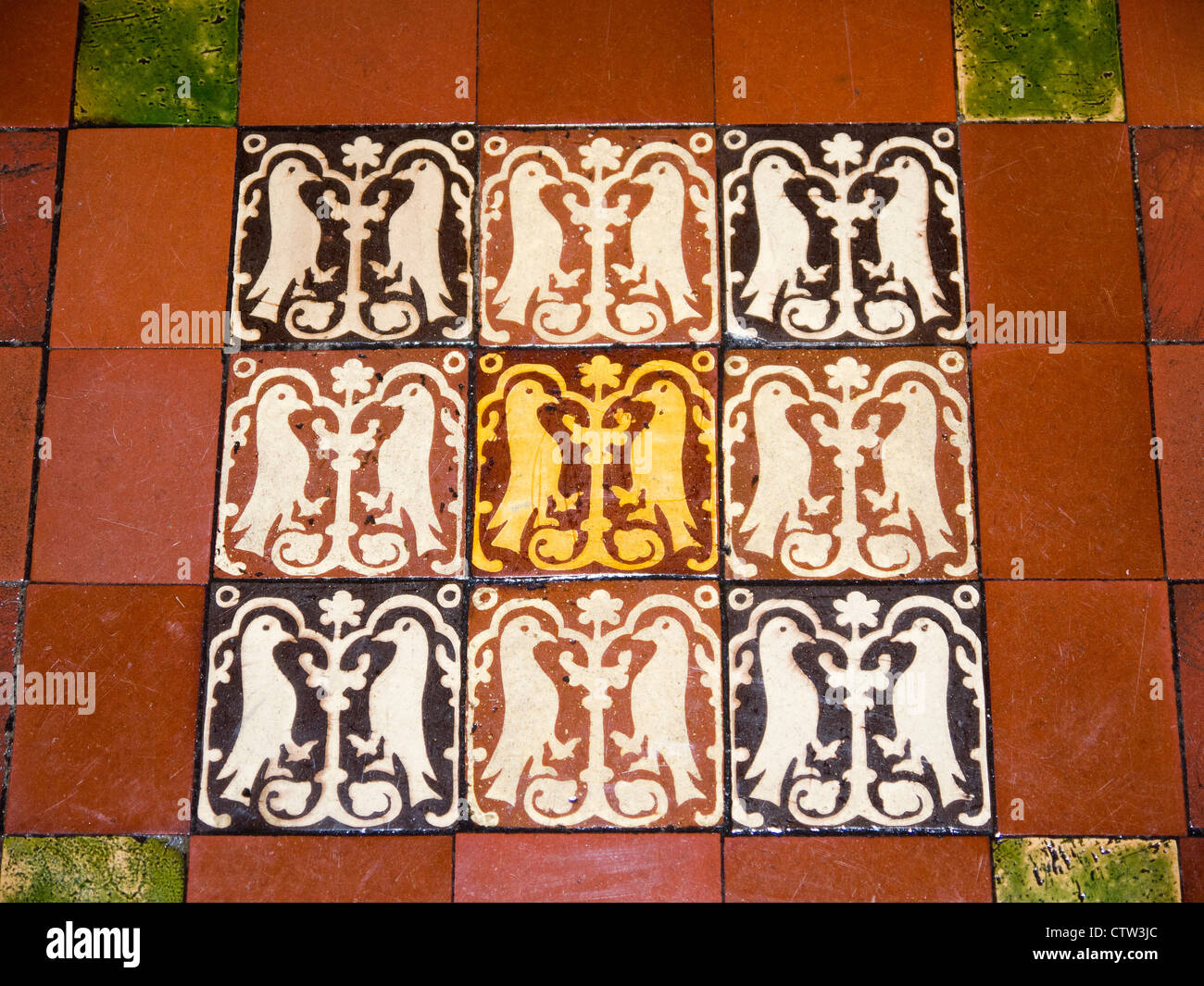 Medieval Tiles on Floor of Christ Church Cathedral in Dublin the ...