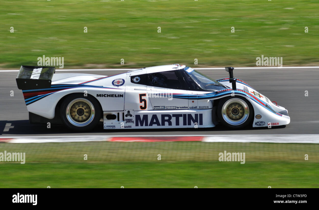 CanAm Lancia LC2 on the Cooper straight at Brands Hatch during the Masters Historic Racing ...