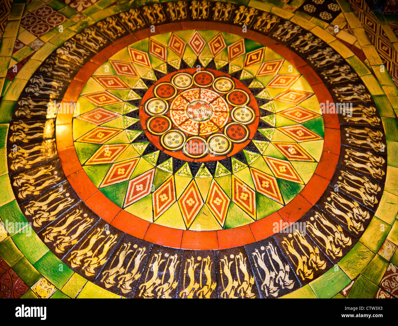 Medieval Tiles on Floor of Christ Church Cathedral in Dublin the ...