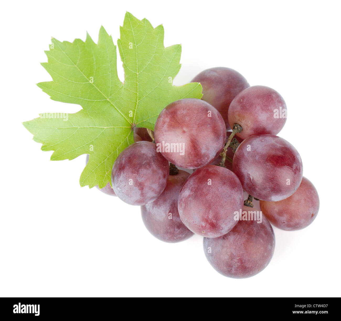Red grapes isolated on white background Stock Photo - Alamy