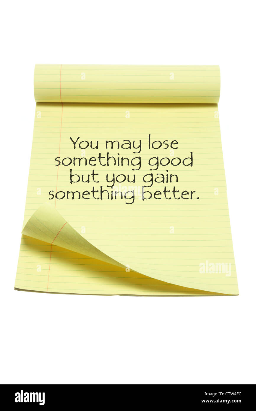 Notepad with Inspiration Message Stock Photo - Alamy