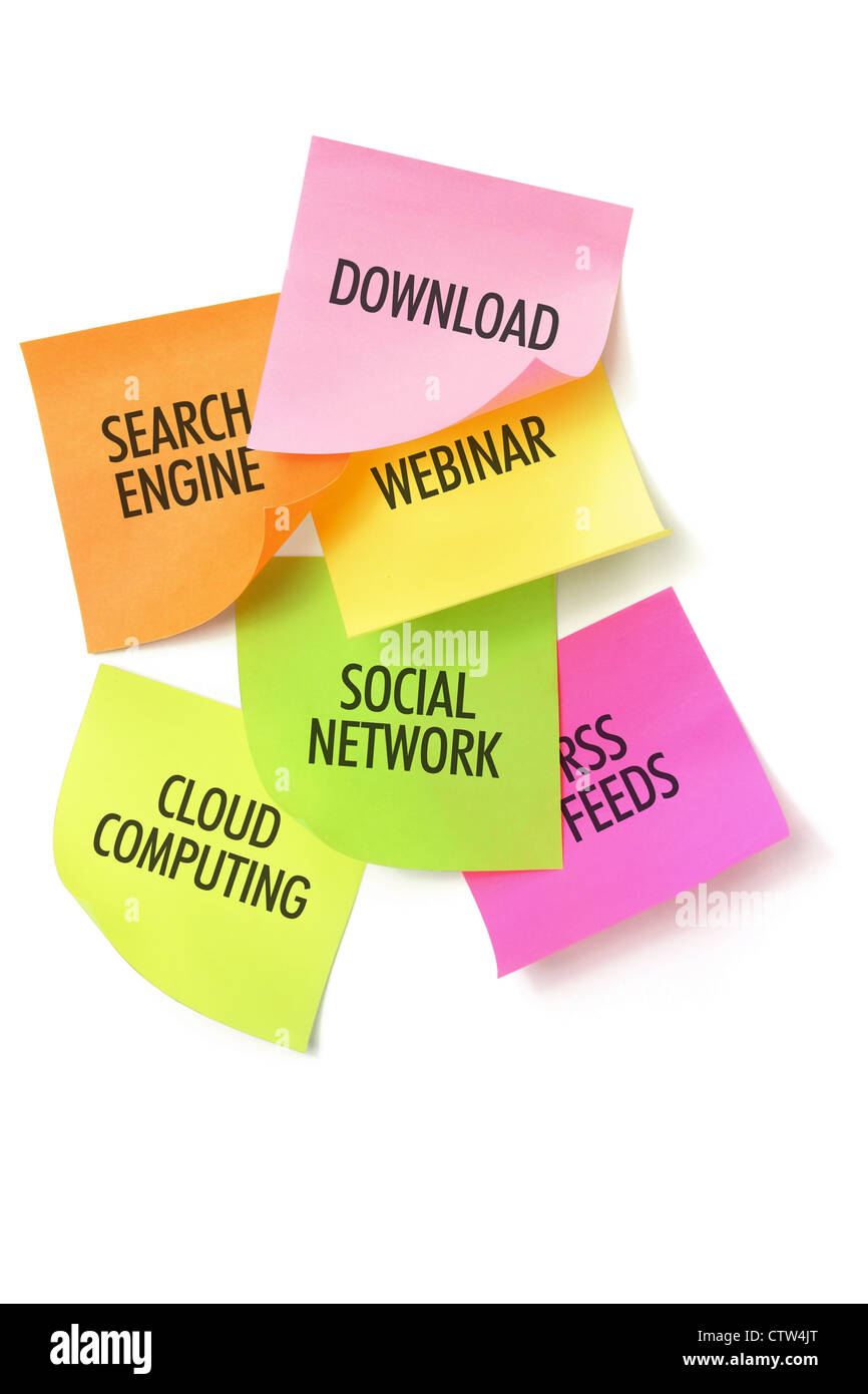 Adhesive Note Papers with Messages Stock Photo - Alamy