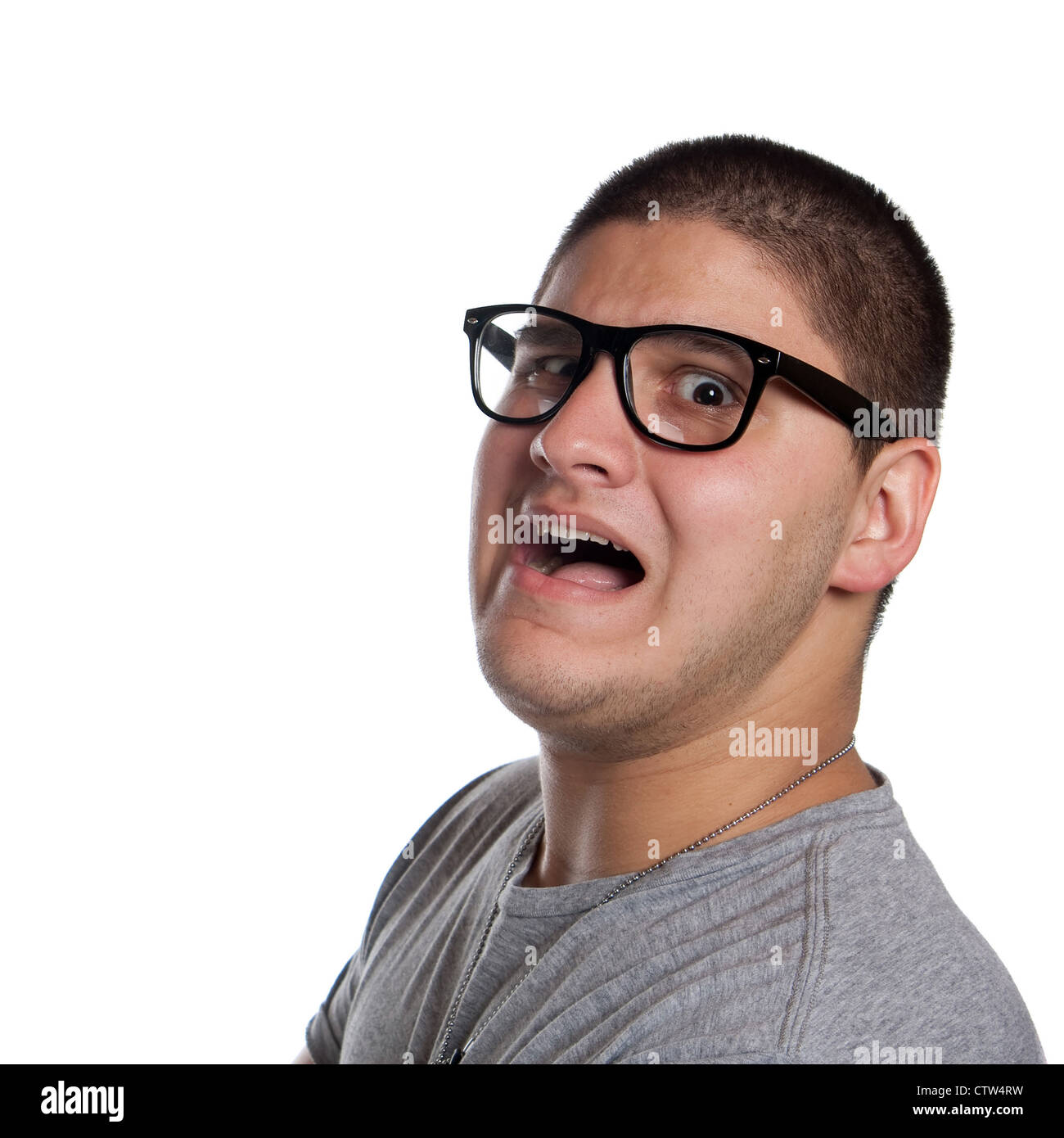 Goofy man wearing nerd glasses hi-res stock photography and images - Alamy