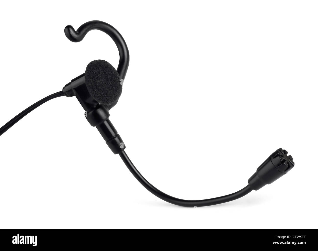 Miniature security covert headset isolated on white Stock Photo - Alamy