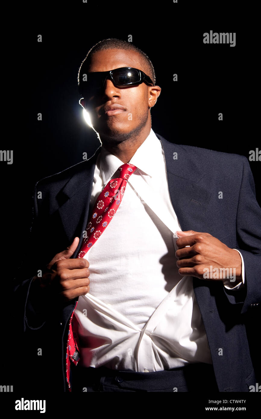 African american man ripping hi-res stock photography and images - Alamy