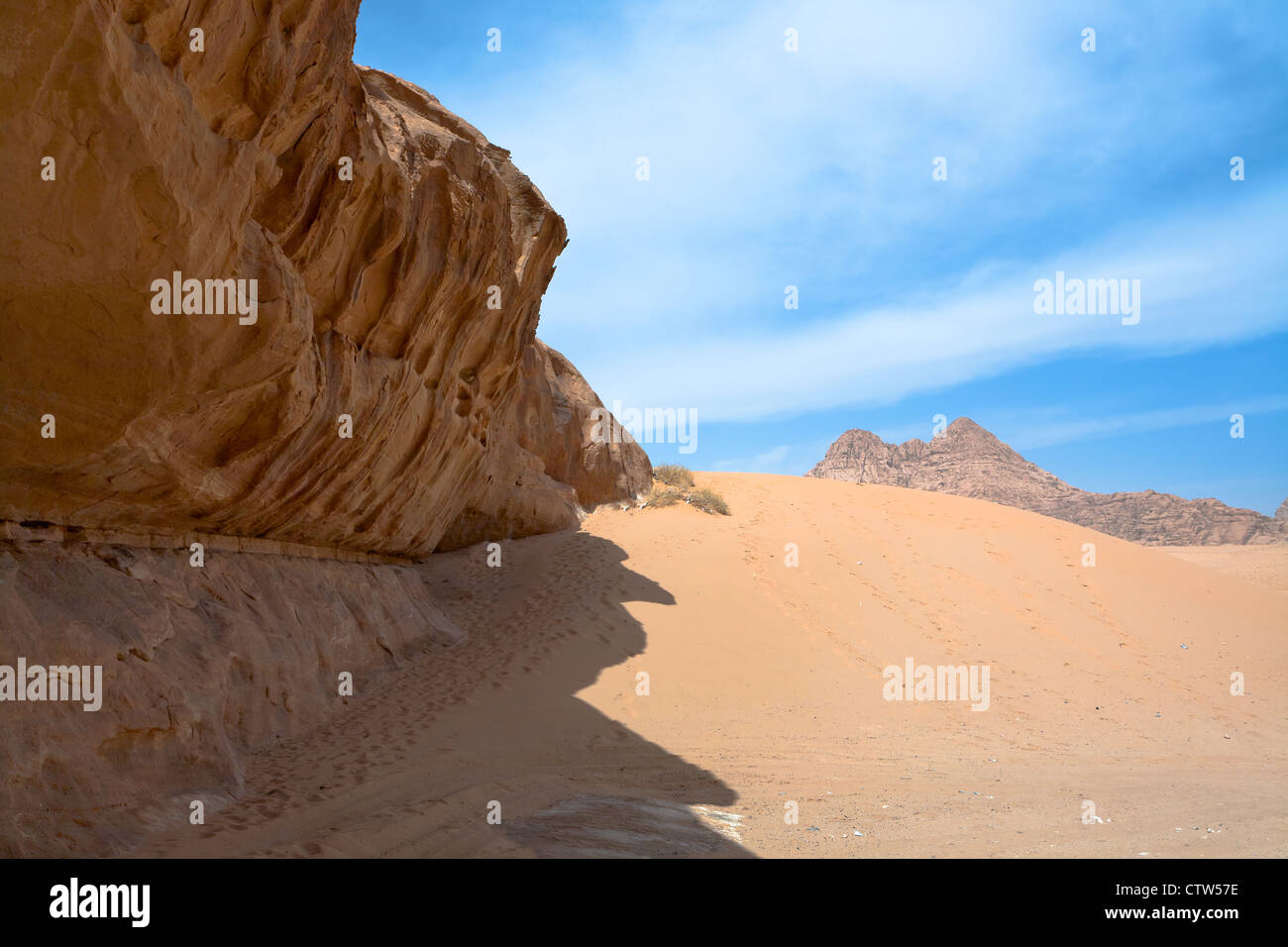 sandstone rocks in Wadi Rum desert, Jordan Stock Photo - Alamy