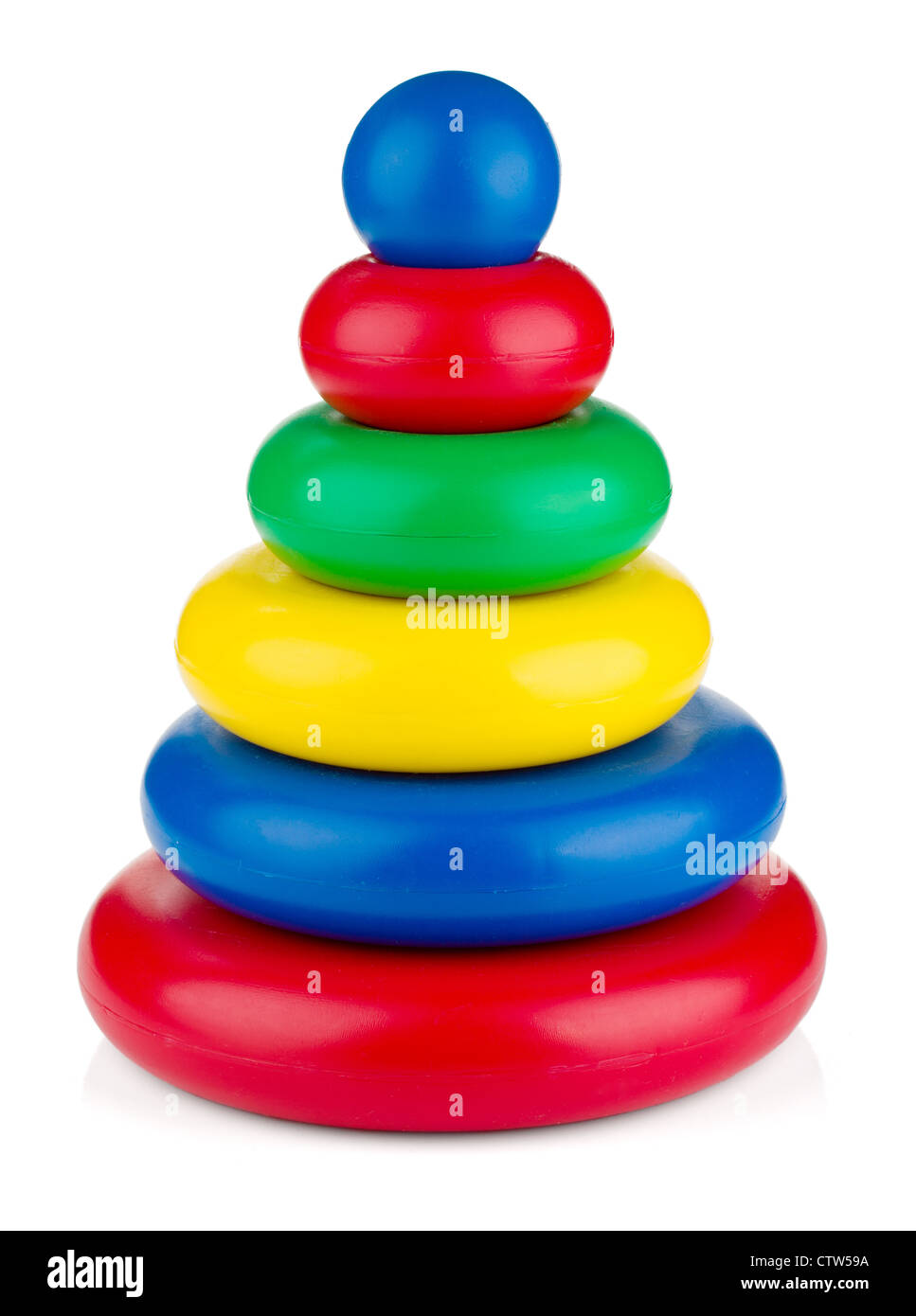 Pyramid toy. Isolated on white background Stock Photo - Alamy