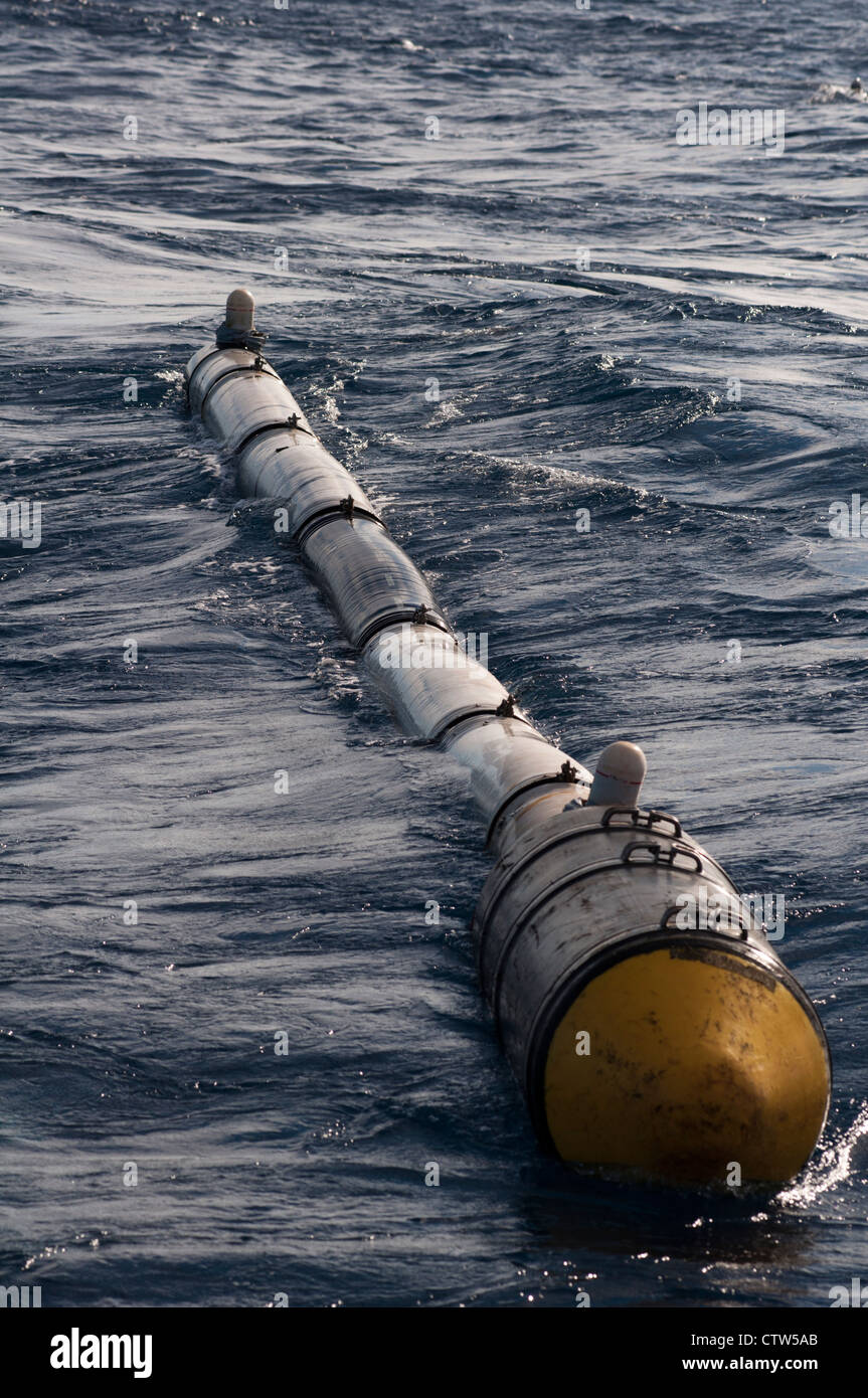 Seismic air gun been towed by a seismic vessel in offshore area Stock ...