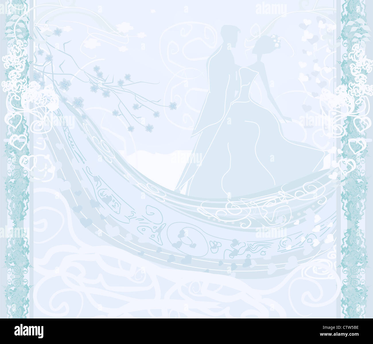 Ballroom dancers - invitation Stock Photo - Alamy