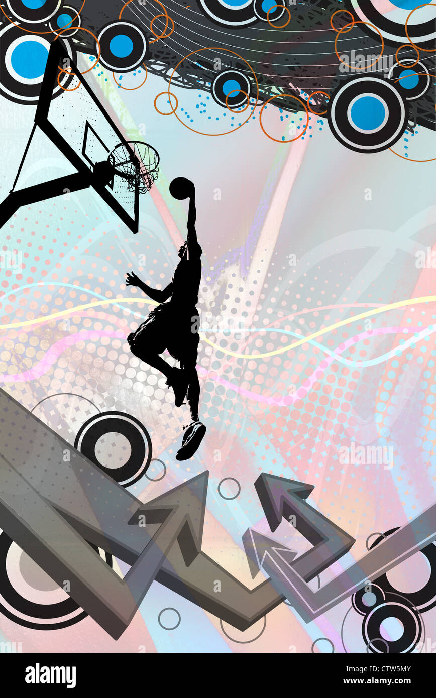 A funky urban layout with graffiti style arrows. This works great as a ...