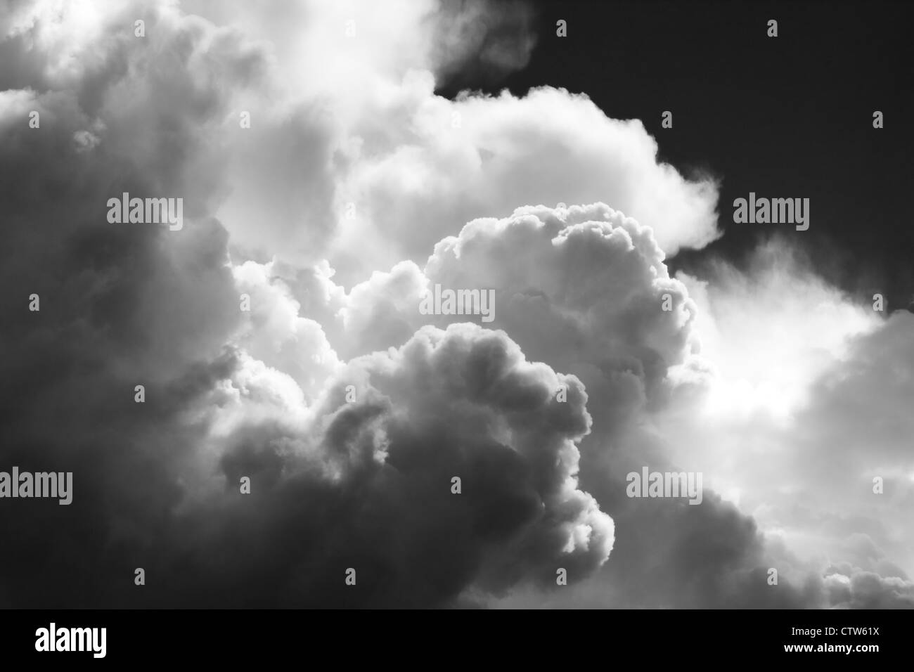 Black and white sky with building storm clouds Stock Photo - Alamy
