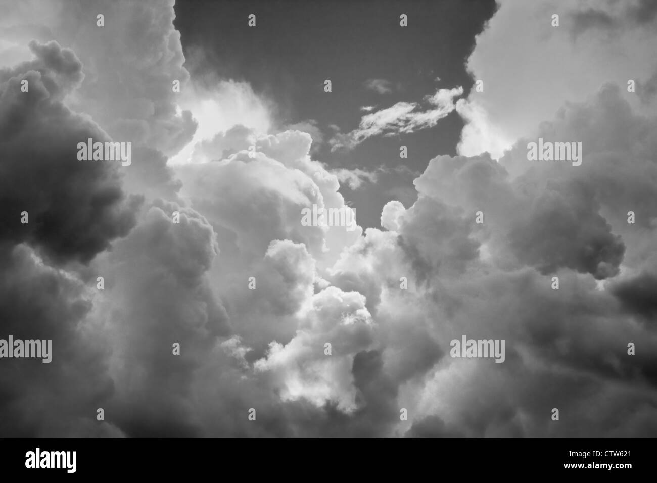 Black and white sky with building storm clouds Stock Photo - Alamy