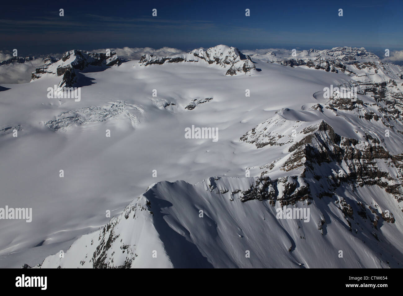 View onto Clariden Firn from a helicopter Stock Photo - Alamy