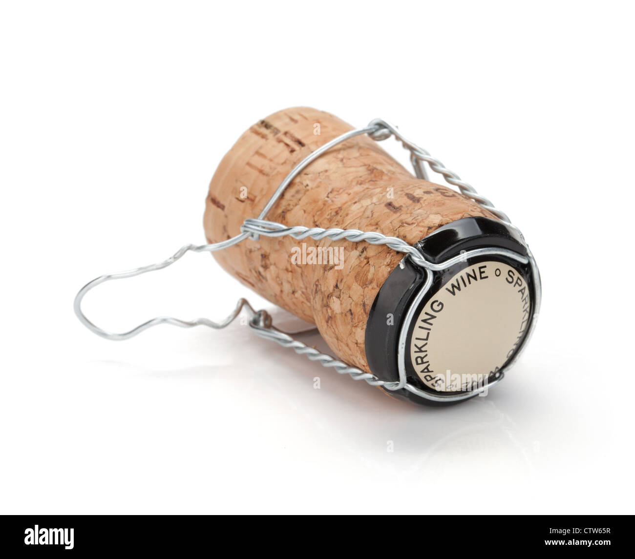 Champagne cork. Isolated on white background Stock Photo - Alamy