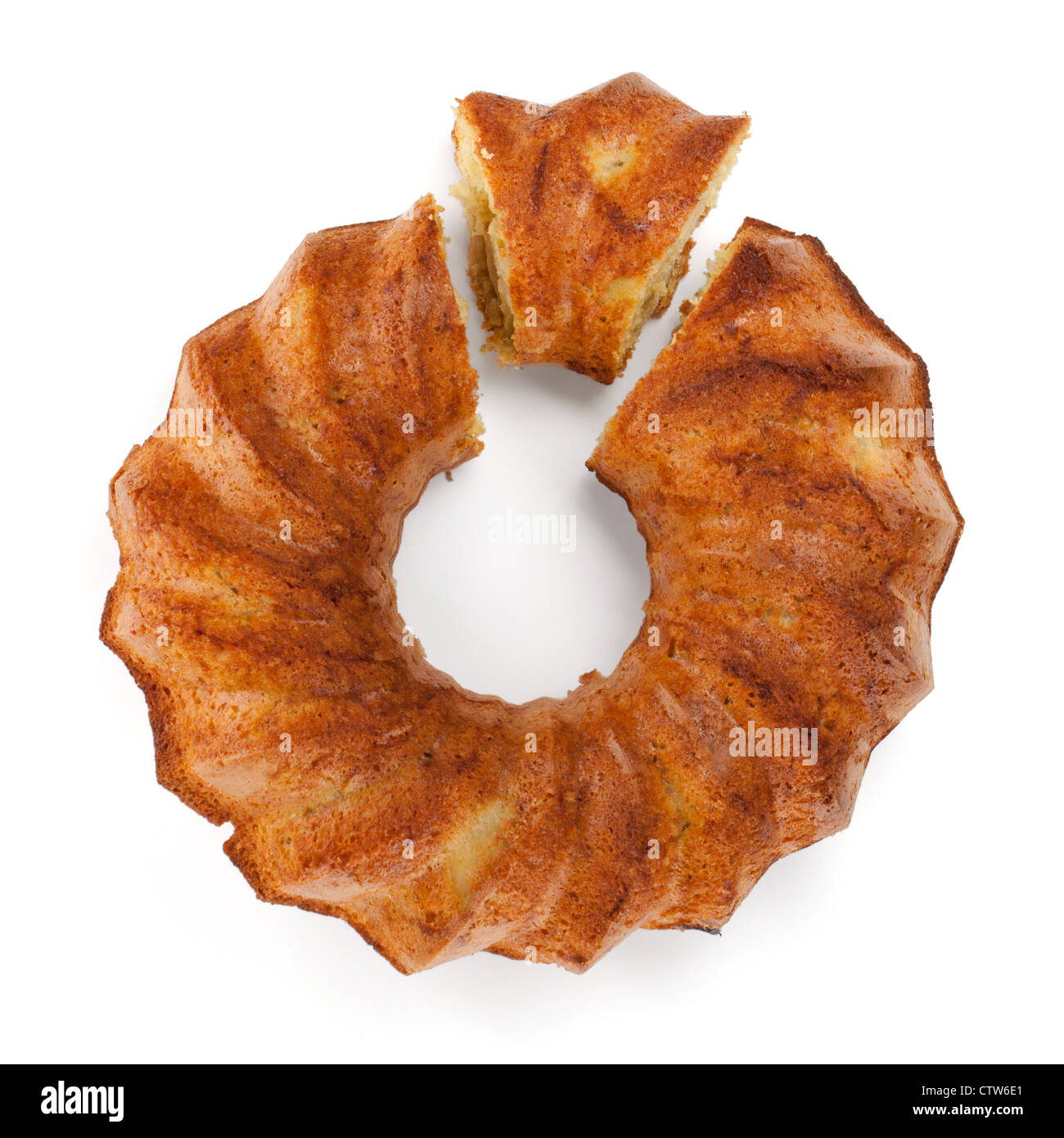Cake. View from above. Isolated on white background Stock Photo - Alamy