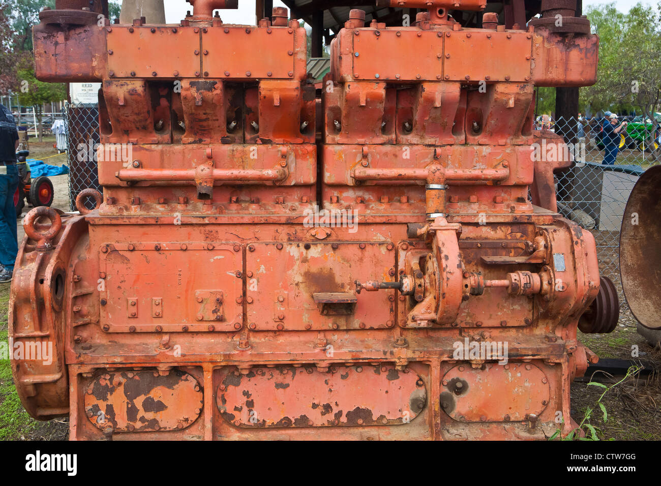 massive multi-ton antique gasoline powered engine Stock Photo - Alamy