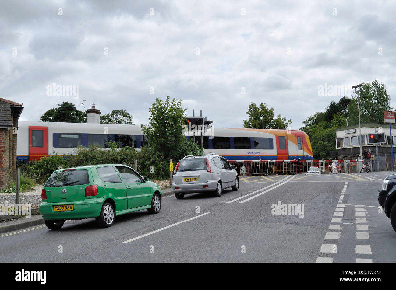 A South West Trains class 444 electric multiple unit leaves ...