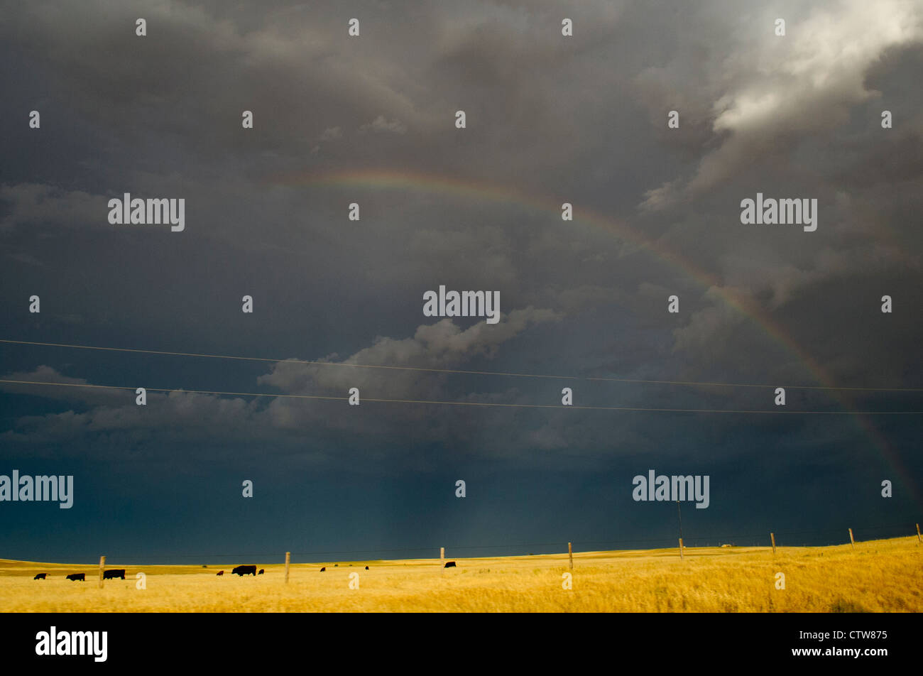 Rainbow created by a storm hi-res stock photography and images - Alamy